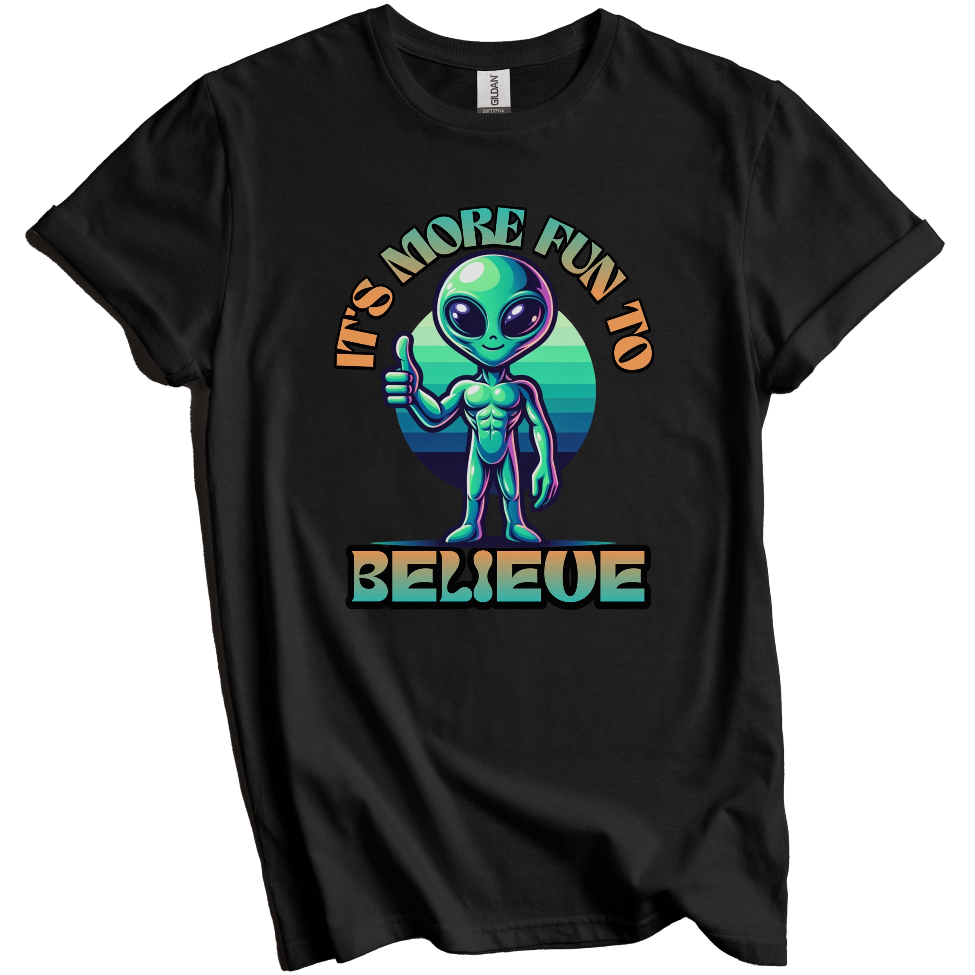It's More Fun to Believe in Aliens Funny Martian Spaceman T-Shirt ...