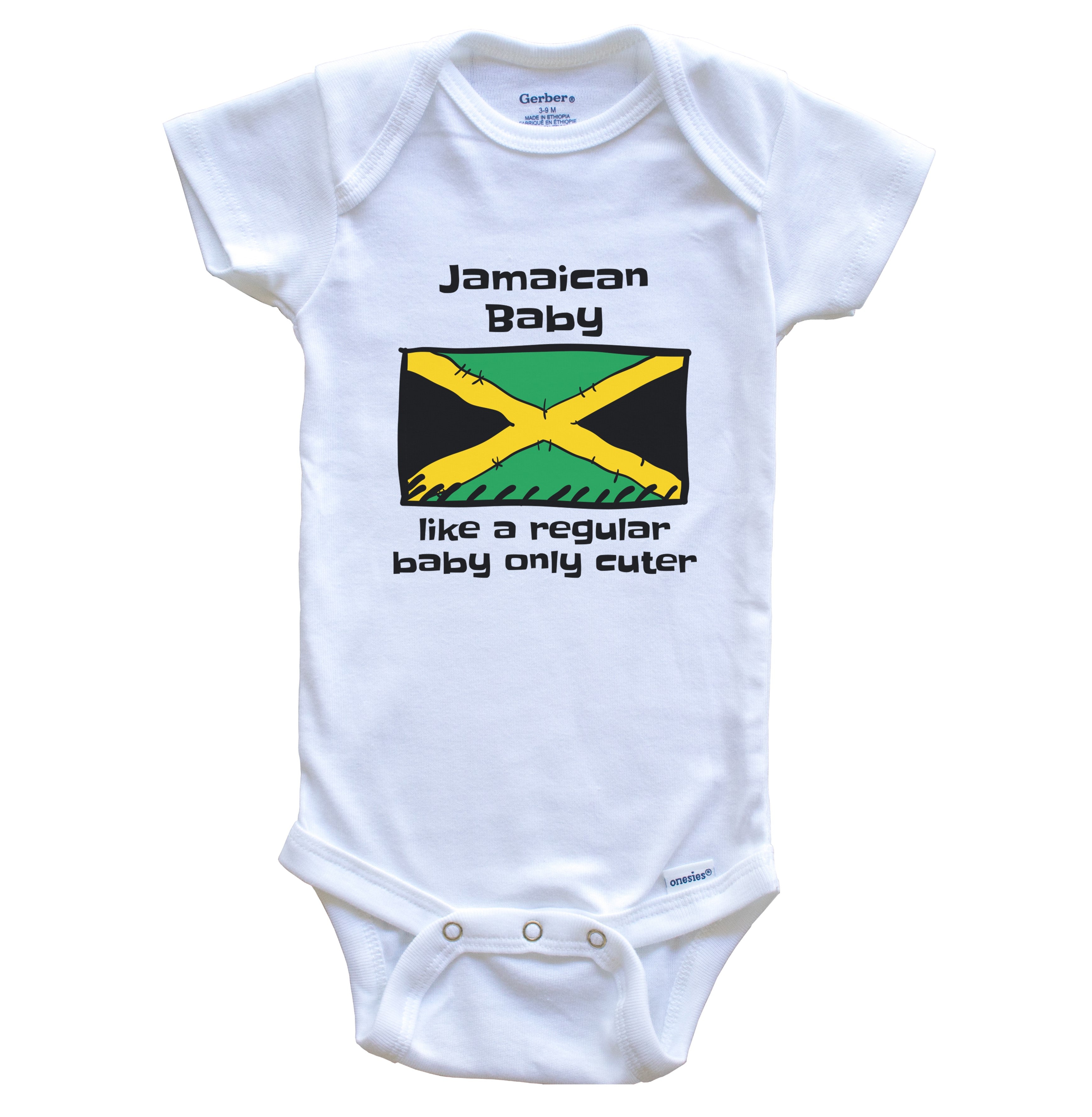 Jamaican Baby Like A Regular Baby Only Cuter Funny Jamaica Flag Baby B ...