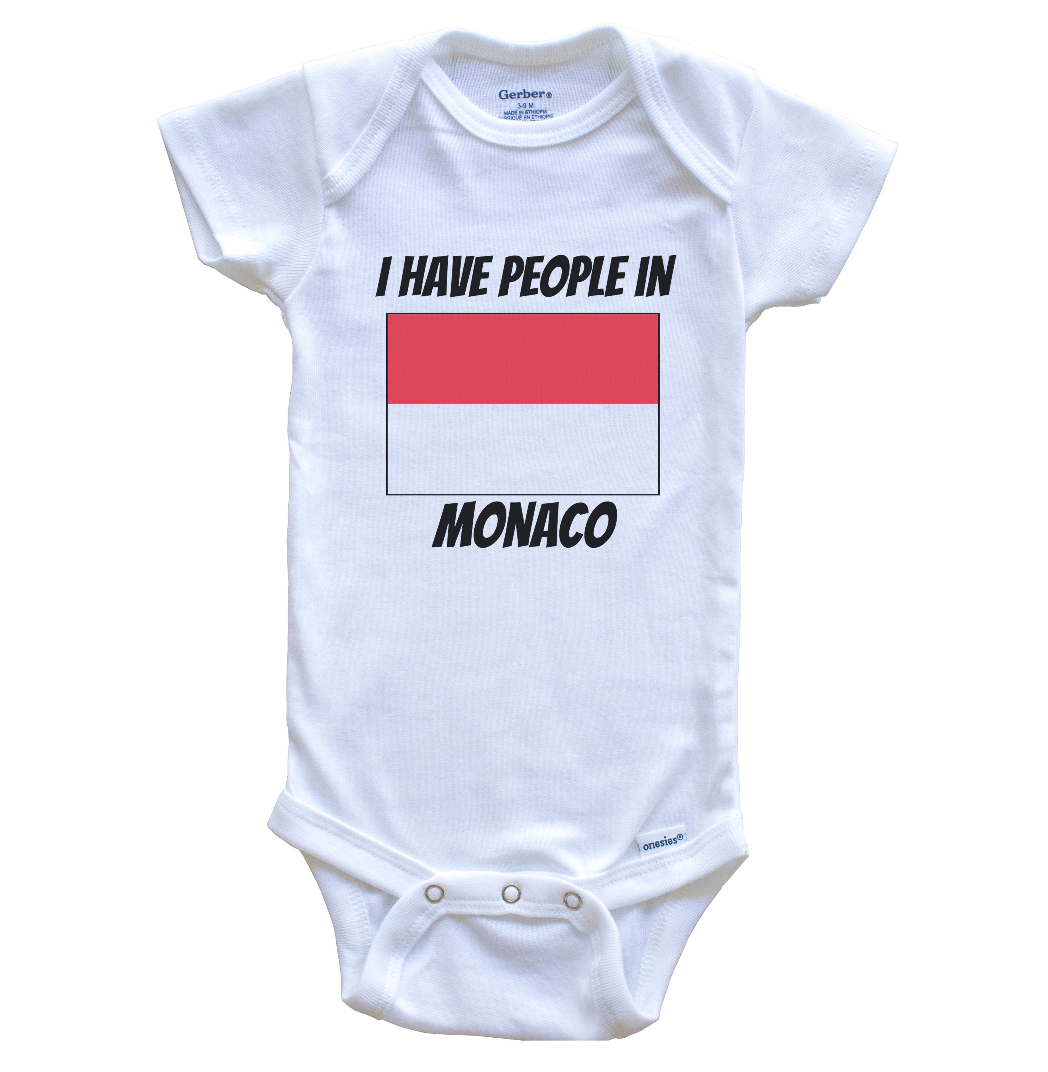 Monacan Flag I Have People In Monaco Baby Bodysuit – Really Awesome Shirts