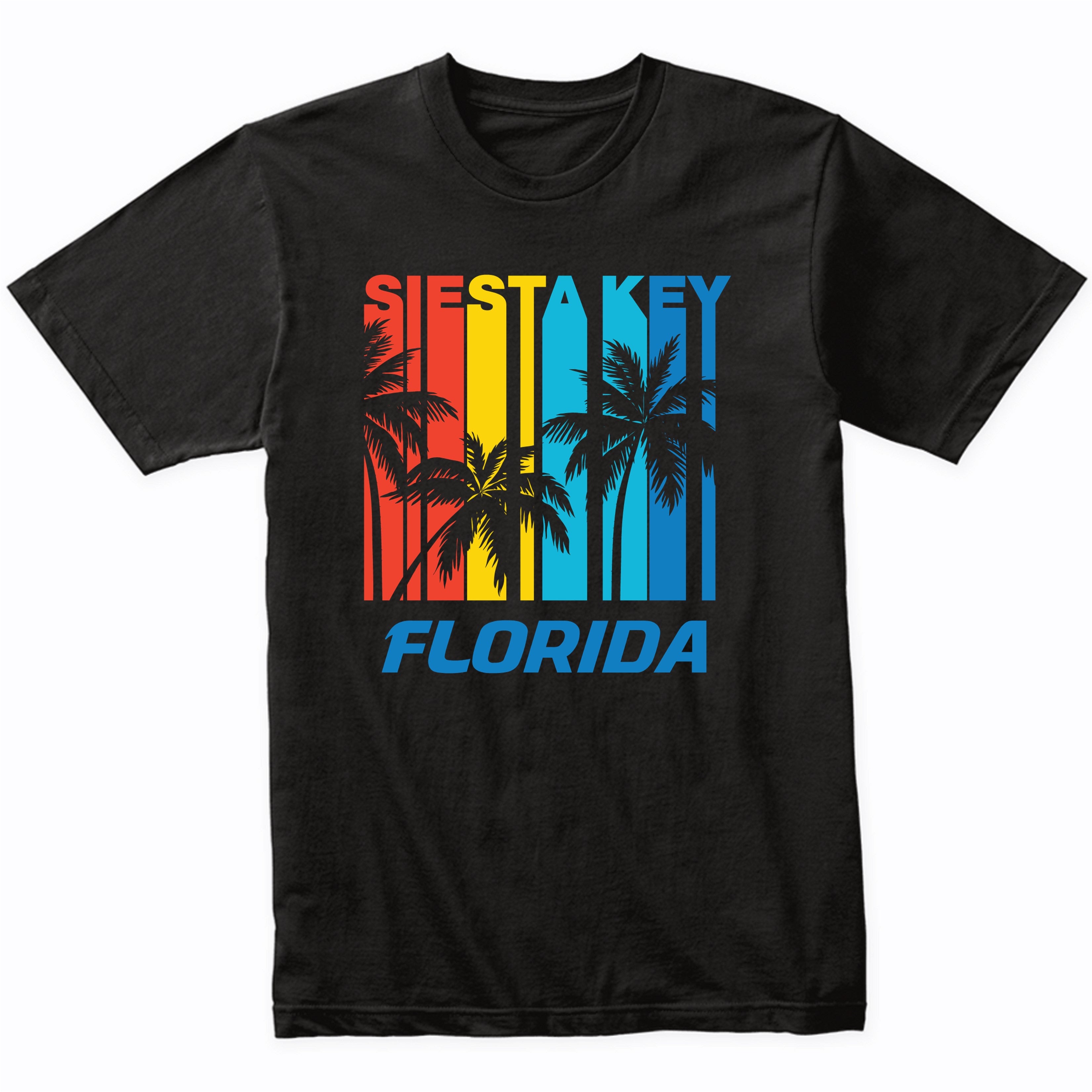 Retro Siesta Key Florida Palm Trees Vacation T-Shirt – Really Awesome ...