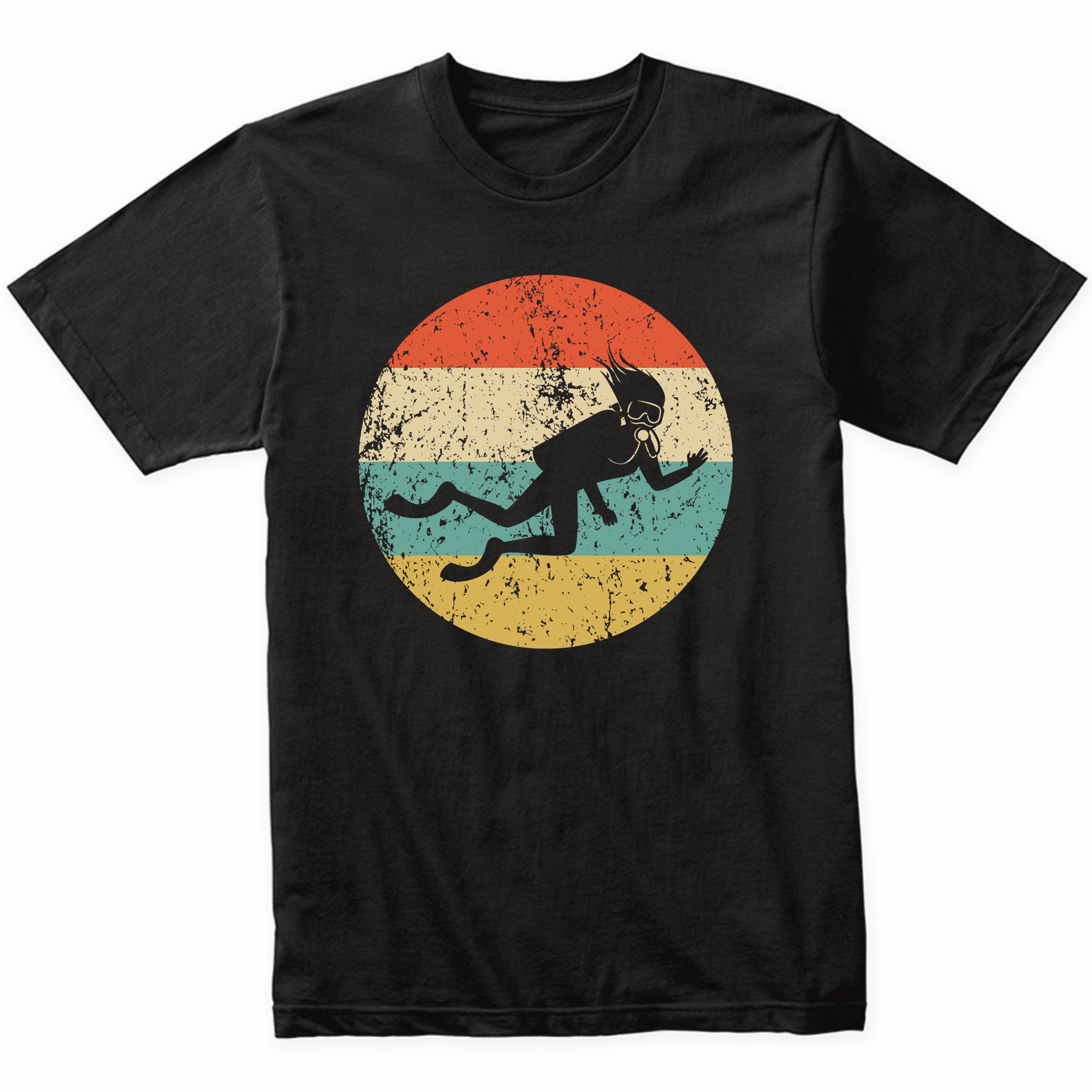 Scuba Diving Retro Scuba Diver Icon T-Shirt – Really Awesome Shirts