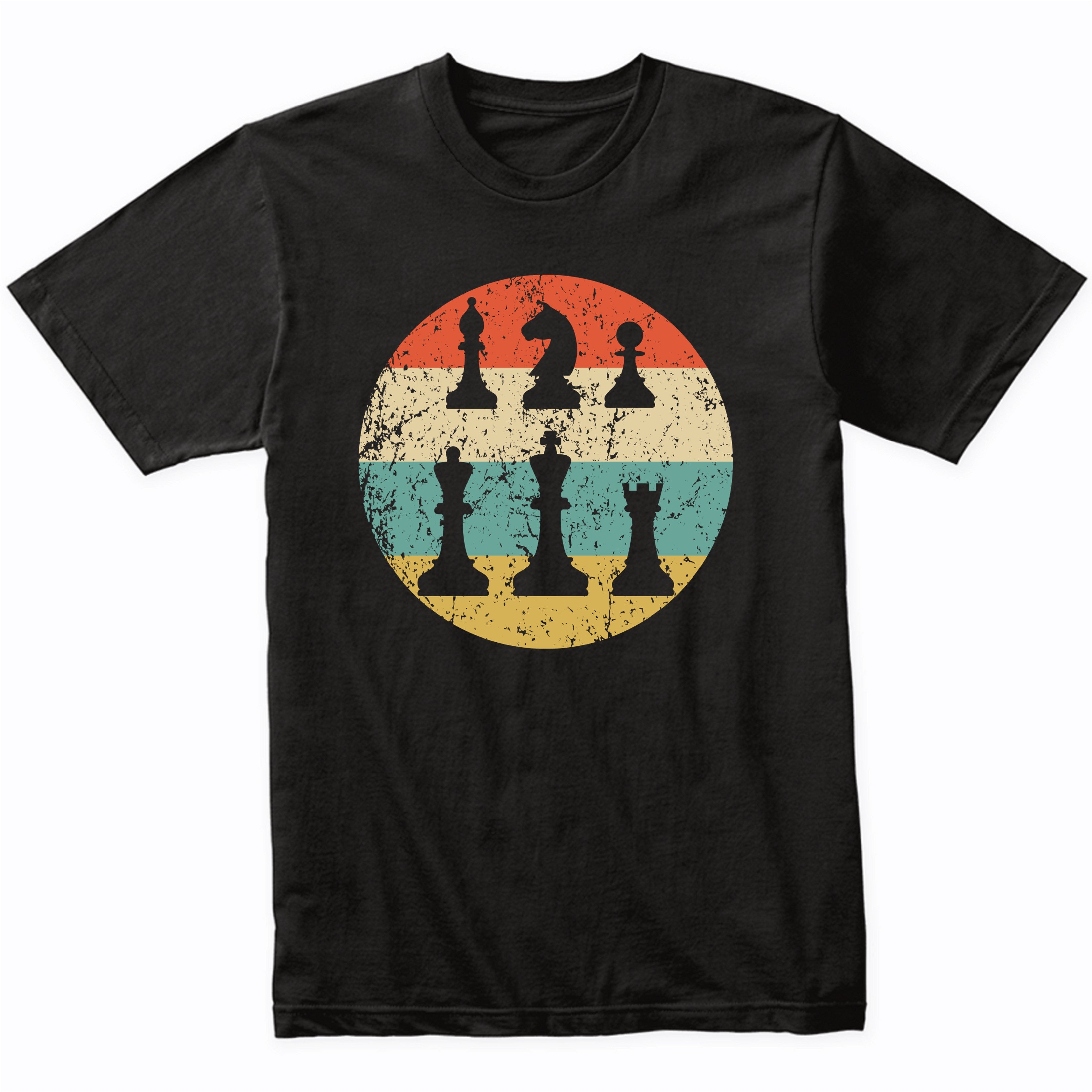 Chess Shirt - Retro Chess Pieces Icon T-Shirt – Really Awesome Shirts
