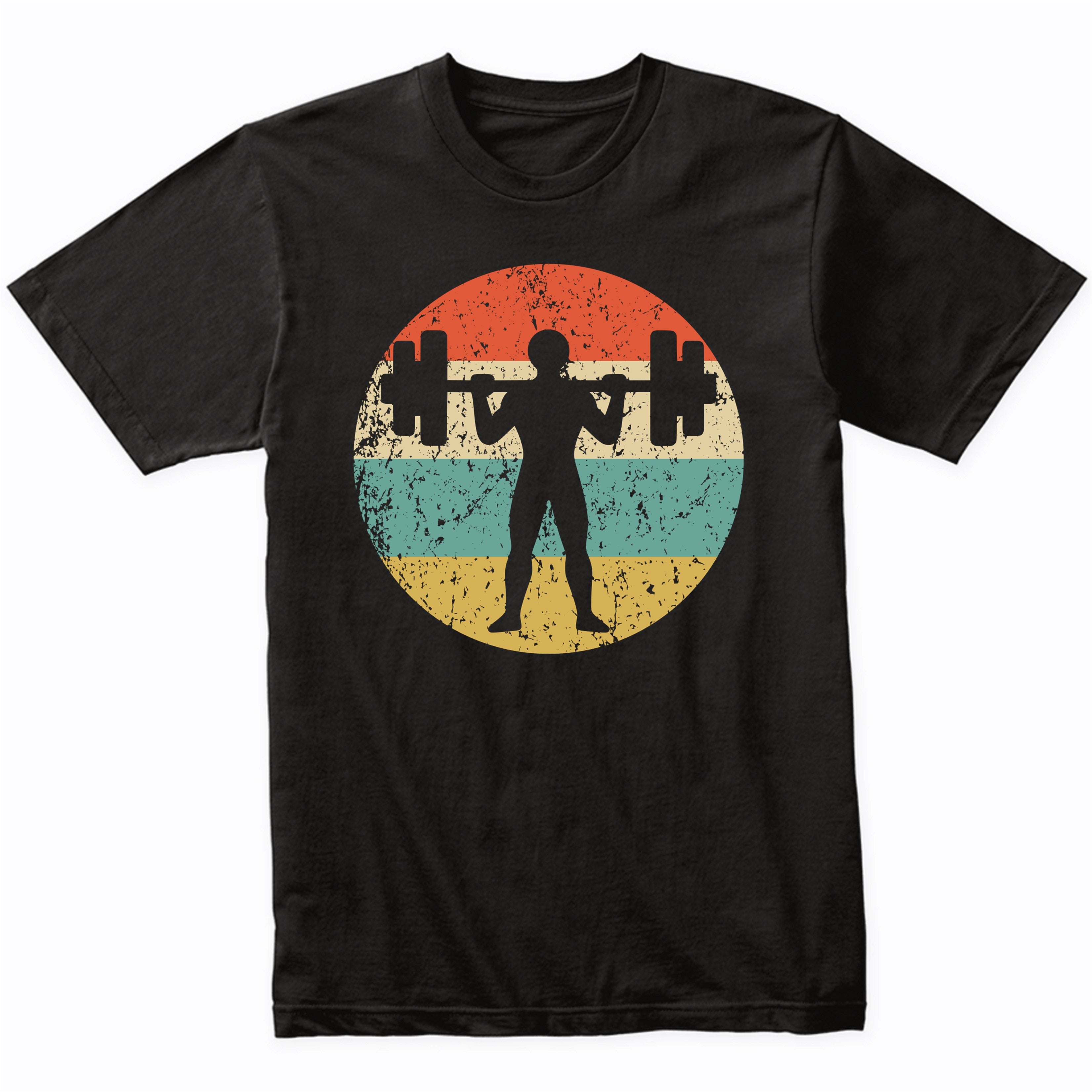 Retro Weightlifter Vintage Style Weightlifting T-Shirt – Really Awesome ...