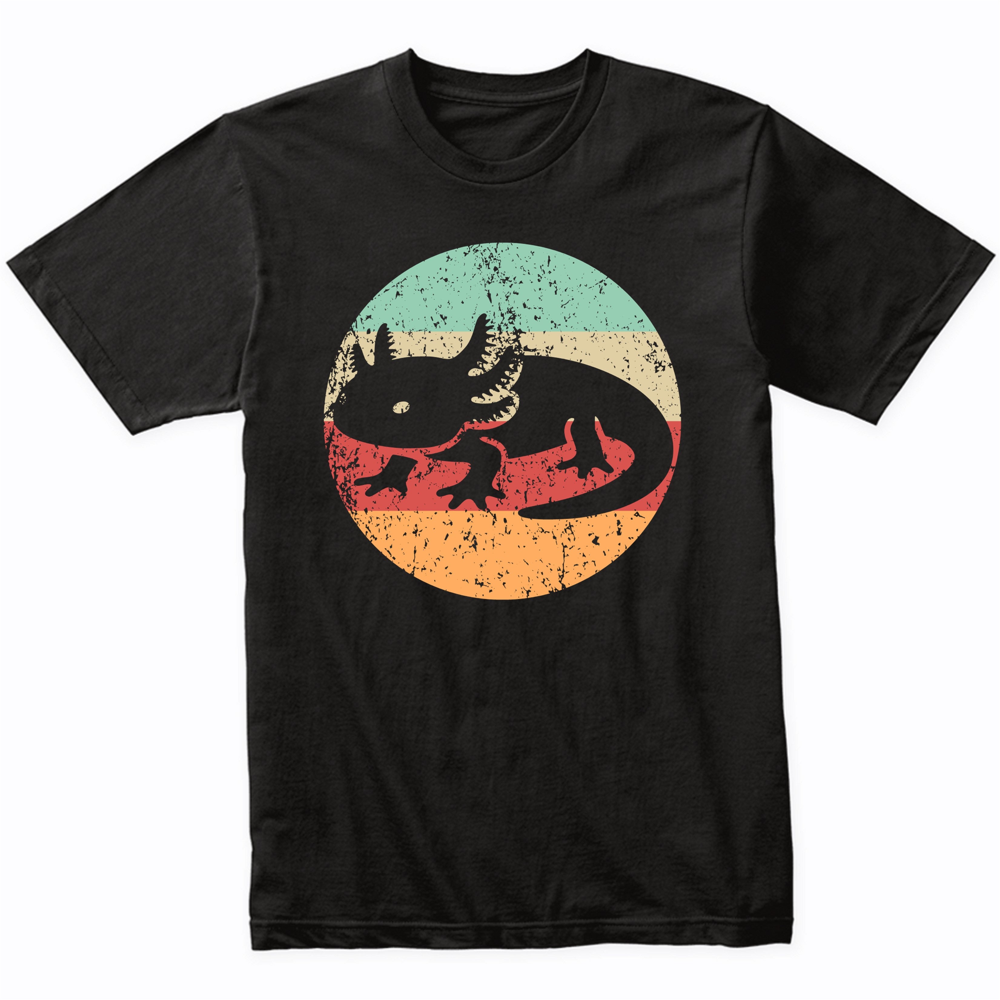 Retro Axolotl Salamander Vintage Style Cute Animal T-Shirt – Really ...