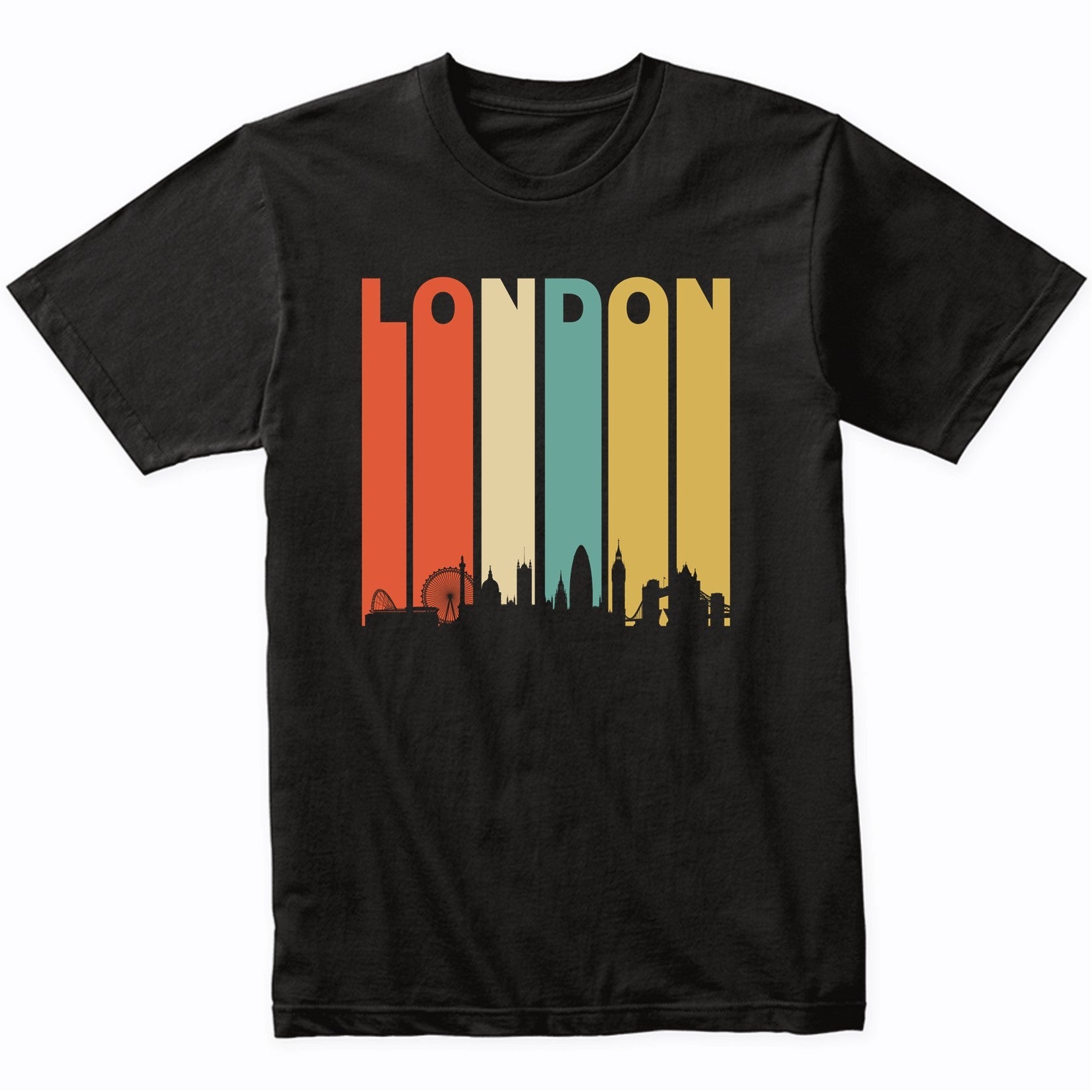 Retro 1970's London England Cityscape Downtown Skyline Shirt – Really ...