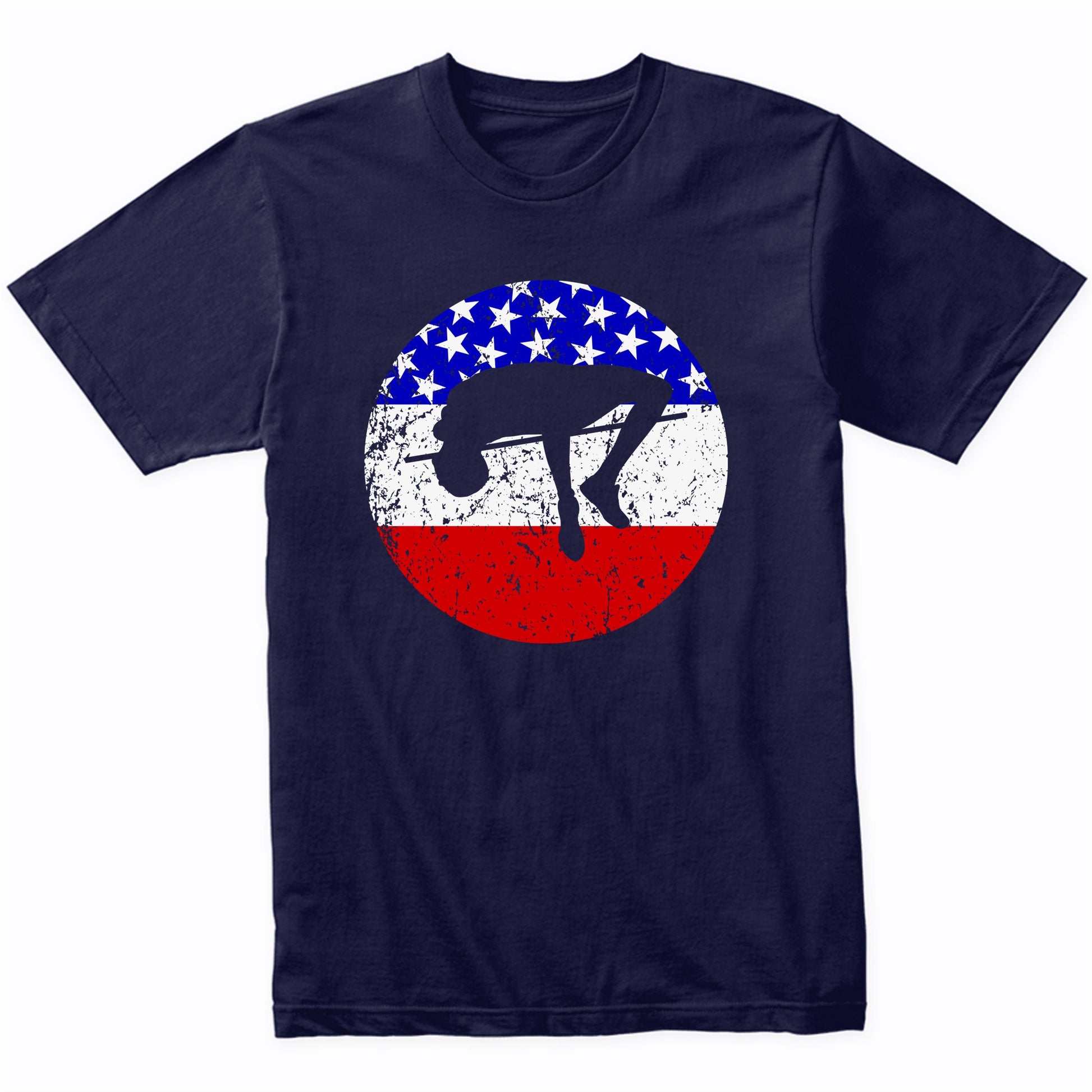 American Flag High Jump Shirt - Retro Track And Field T-Shirt – Really ...
