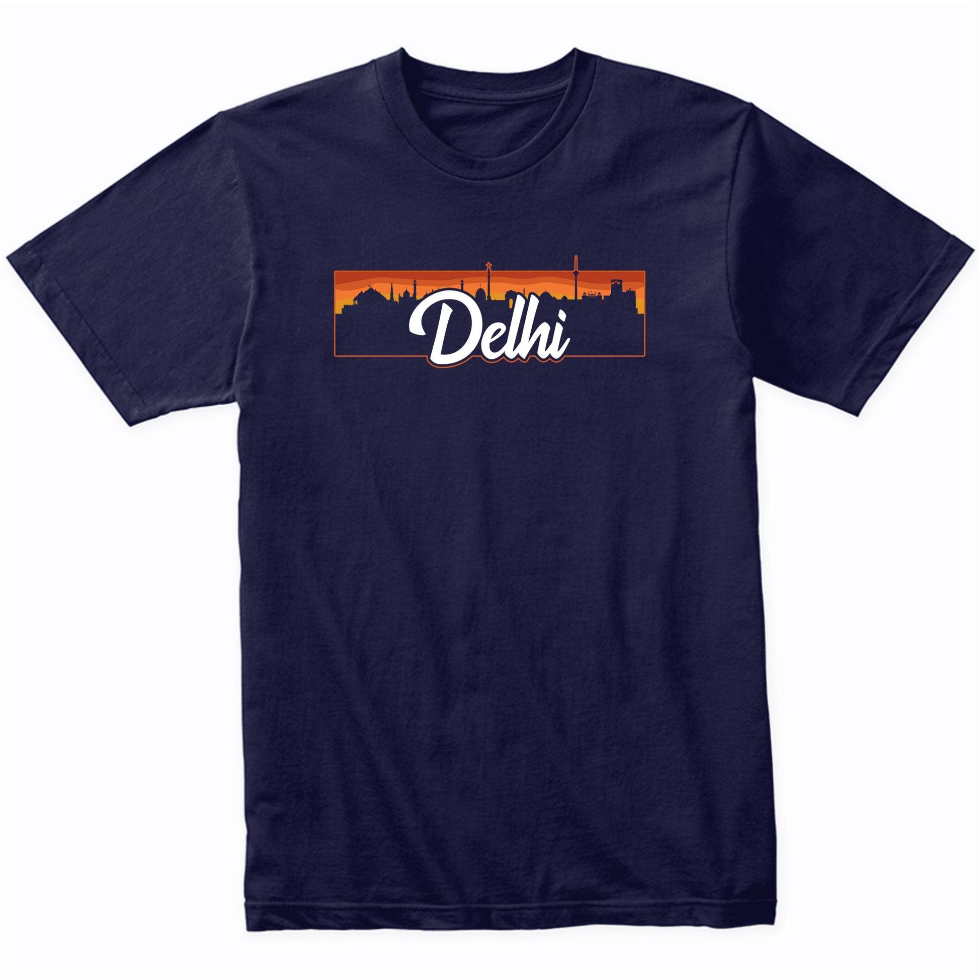 Vintage Style Retro Delhi India Sunset Skyline T-Shirt – Really Awesome ...