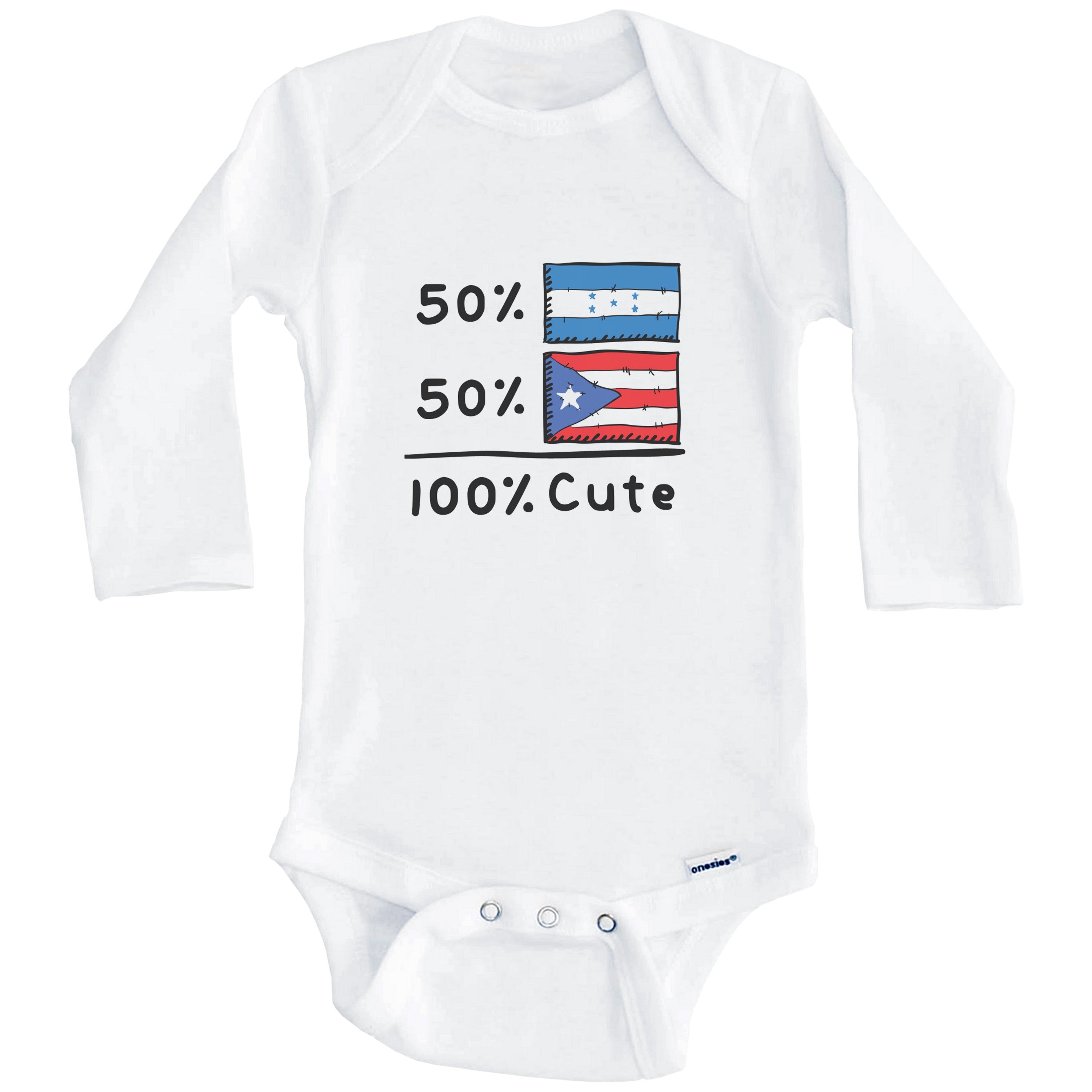 50% Honduran Plus 50% Puerto Rican Equals 100% Cute Honduras Puerto Ri ...